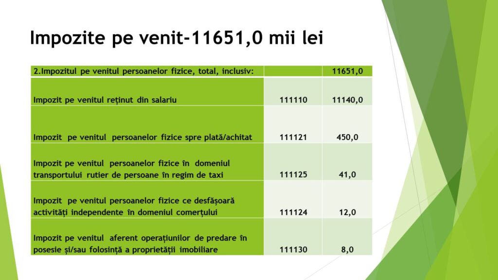 Proiect de Buget, pentru anul 2024. – Satul Mereni